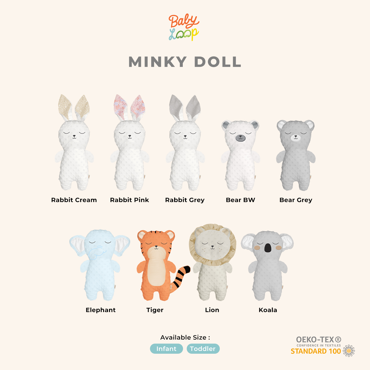 Boneka Anak - Minky Doll - Baby Loop - Baby Loop